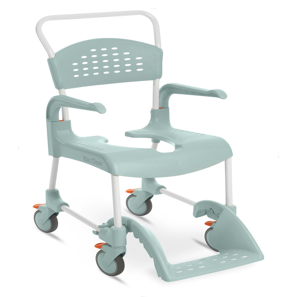 Etac Clean Shower Commode Chair | Fixed Height | Lagoon Green — ShopHoverTech